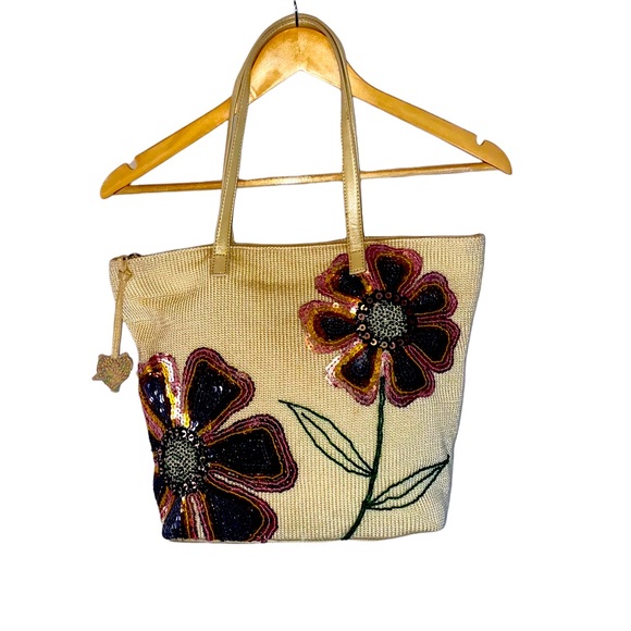 The Sak | Bags | The Sak Sequined Floral Tote Bag With Heart Star ...
